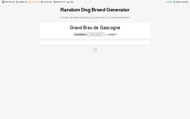 Random Dog Breed Generator