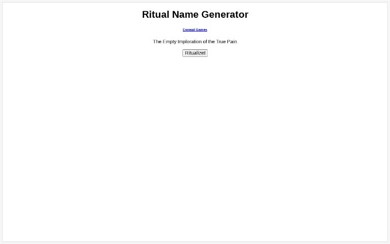 Ritual Name Generator