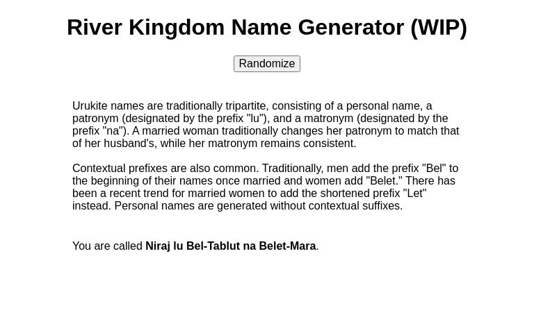 River Kingdom Name Generator (WIP)