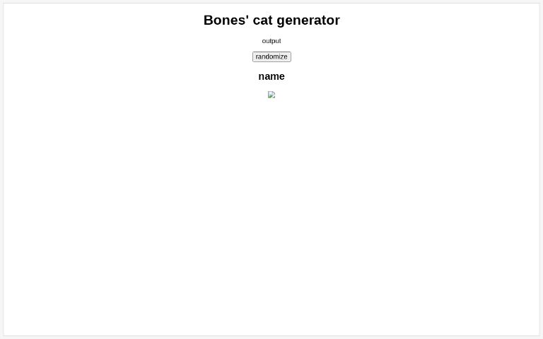 Bones' cat generator