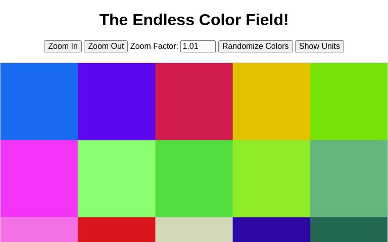 The Endless Color Field! ― Perchance Generator