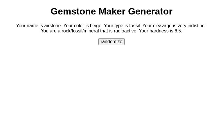 Gemstone Maker Generator