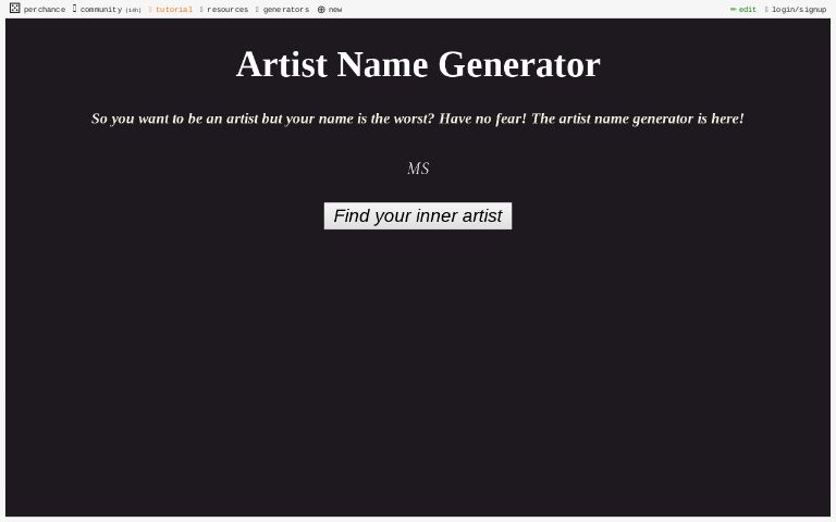 Artist Name Generator
