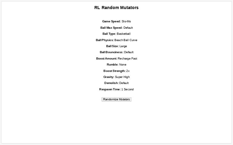 RL Random Mutators ― Perchance Generator