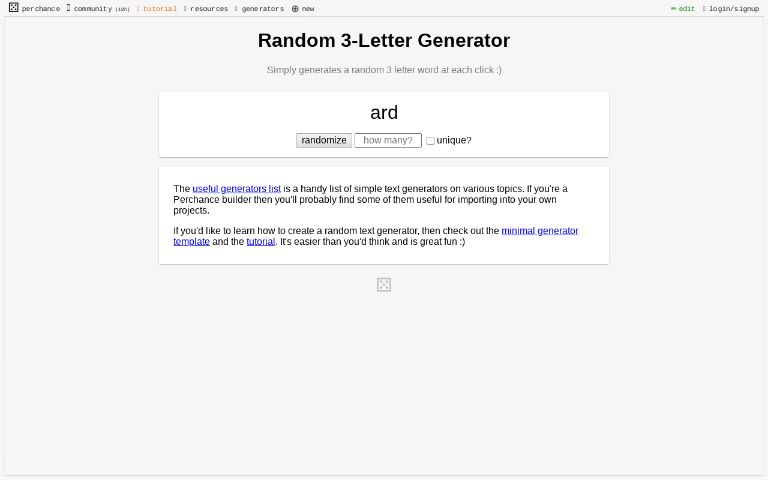 Random 3-Letter Generator