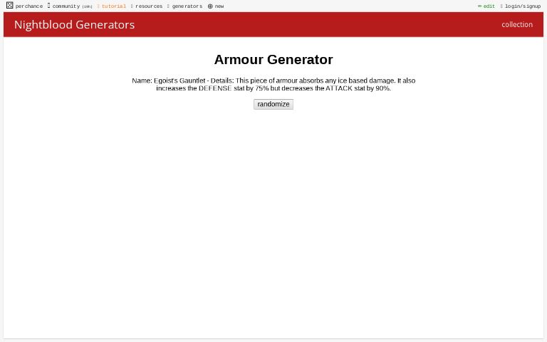 Armour Generator