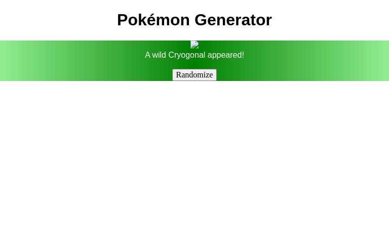 Pokémon Generator