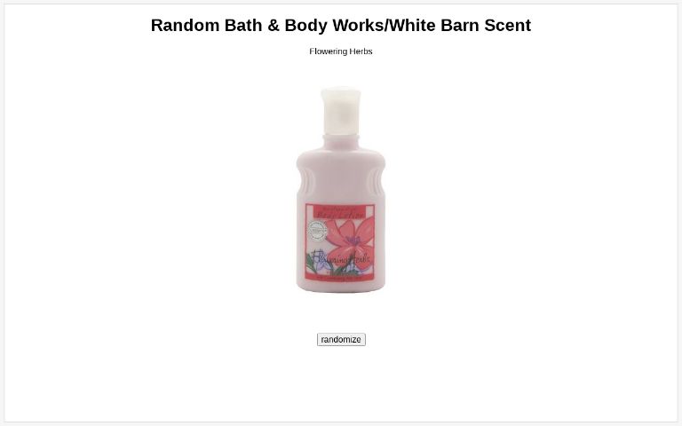 Random Bath & Body Works/White Barn Scent ― Perchance Generator