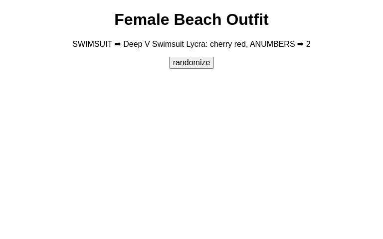 Female Beach Outfit ― Perchance Generator