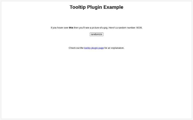 Tooltip Plugin Example