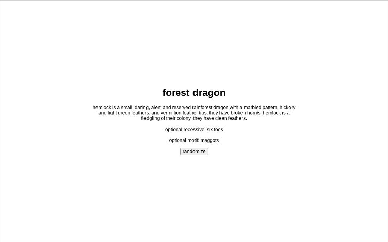 mm forest dragon ― Perchance Generator