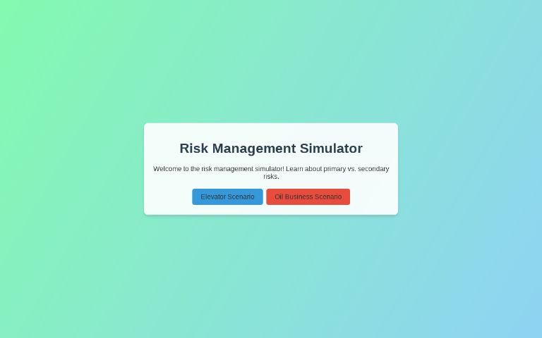 Risk Management Simulator ― Perchance Generator