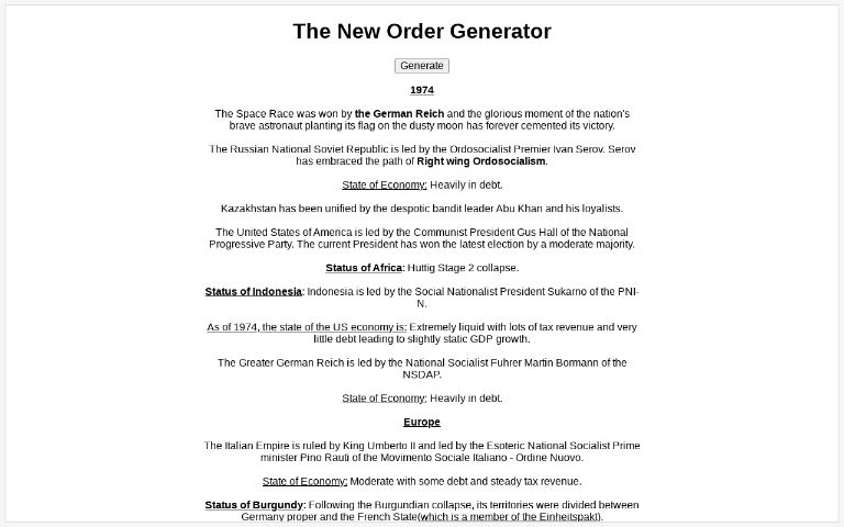 The New Order Generator