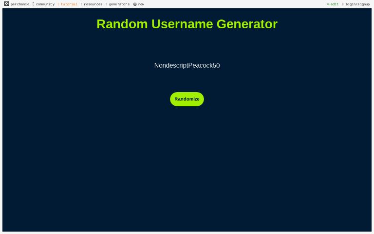 Random Username Generator