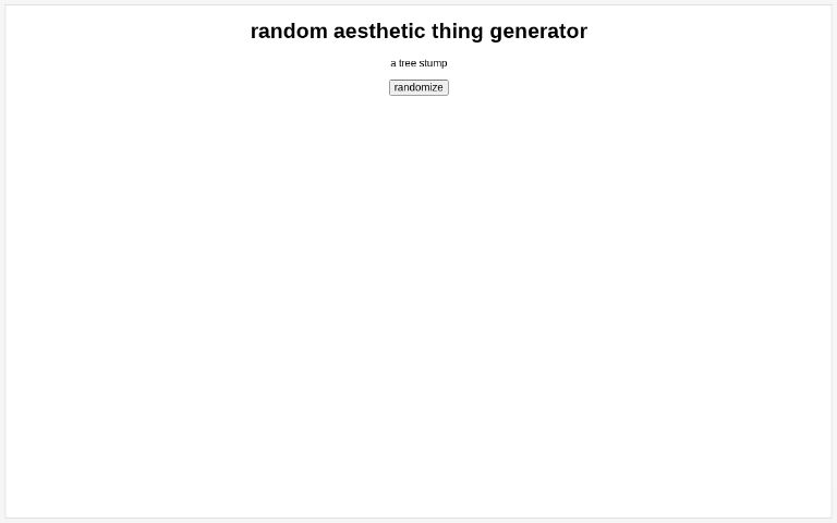 random aesthetic thing generator