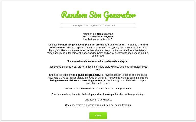 Random Sim Generator