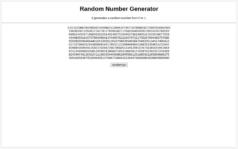 Random Number Generator