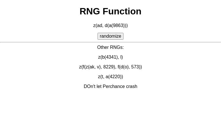 RNG Function ― Perchance Generator