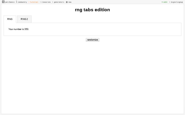 rng tabs edition ― Perchance Generator