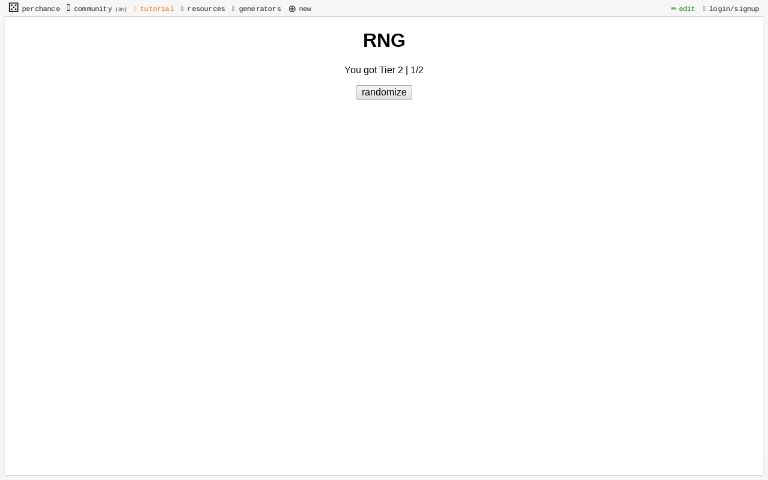 RNG ― Perchance Generator