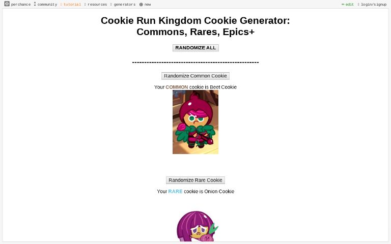 Cookie Run Kingdom Cookie Generator: Commons, Rares, Epics+