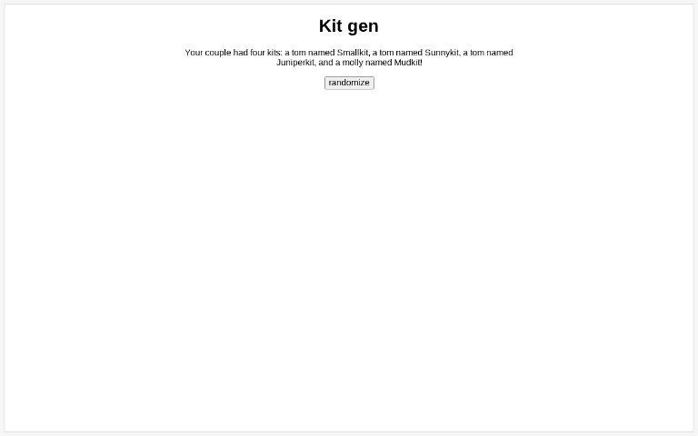 Kit gen ― Perchance Generator