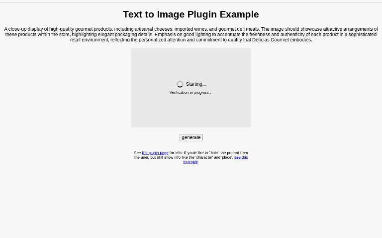 Text to Image Plugin Example
