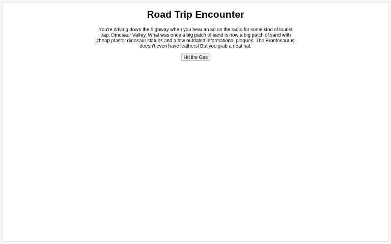 Road Trip Encounter ― Perchance Generator