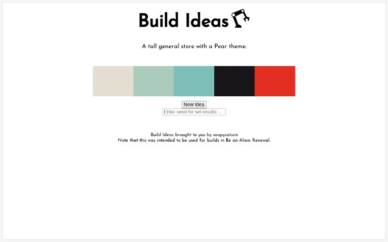 Build Ideas ― Perchance Generator