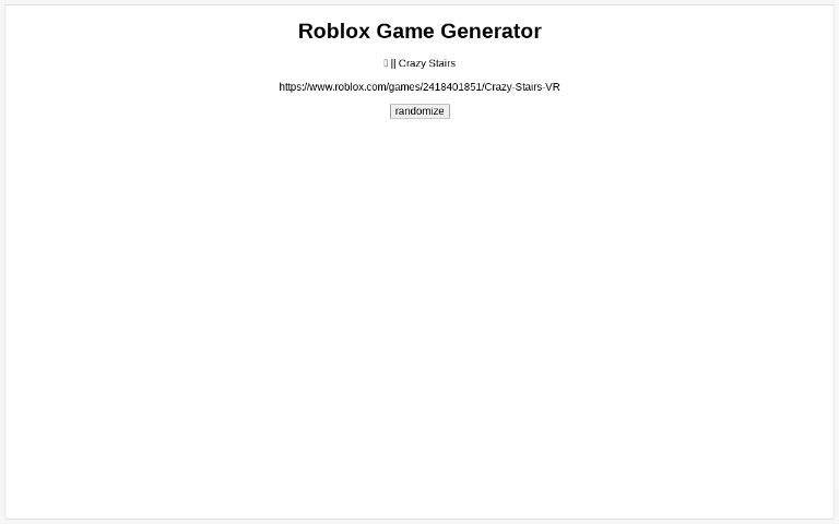 Roblox Game Generator