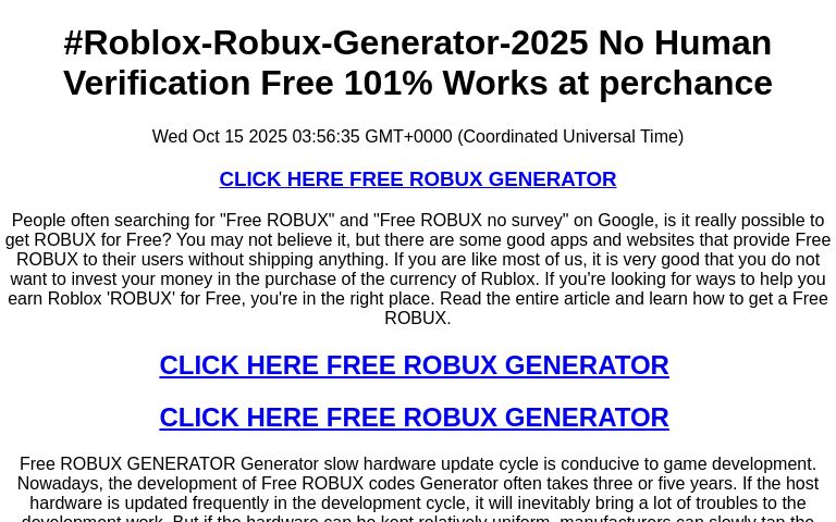 #Roblox-Robux-Generator-2023 No Human Verification Free 101% Works at ...