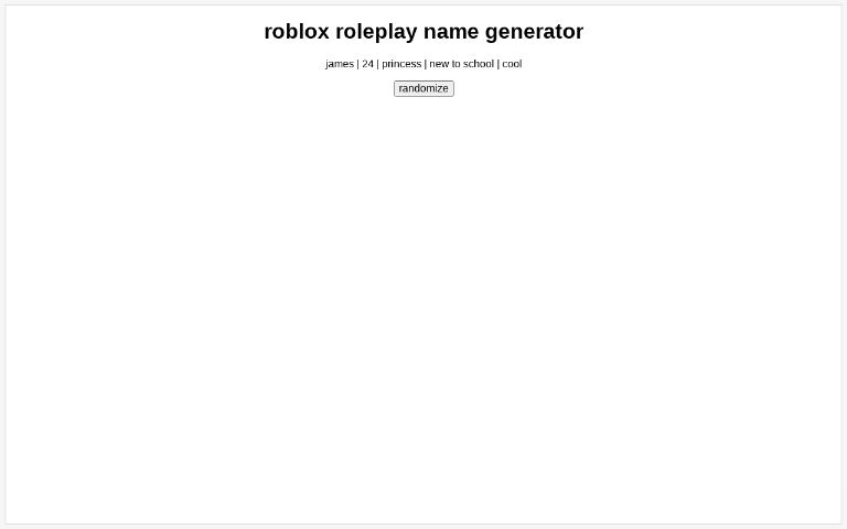 roblox roleplay name generator