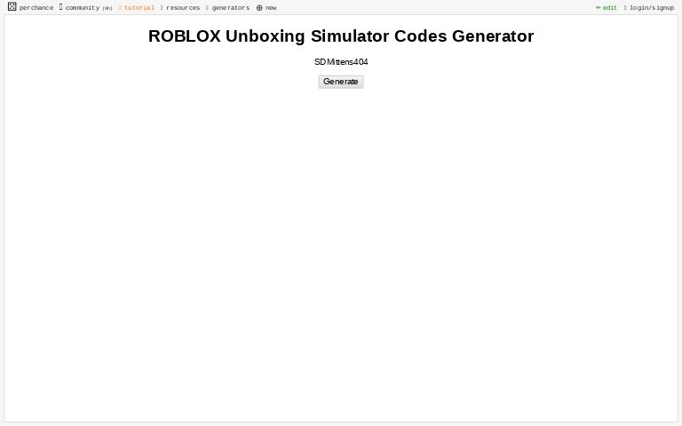 ROBLOX Unboxing Simulator Codes Generator