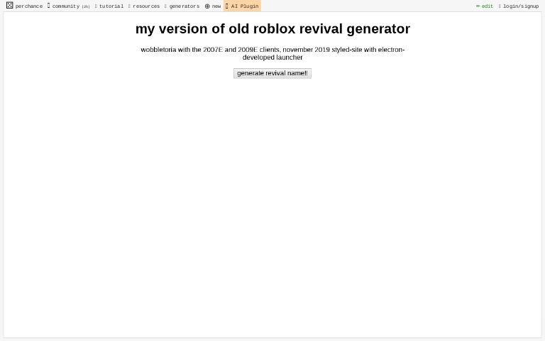 my version of old roblox revival generator