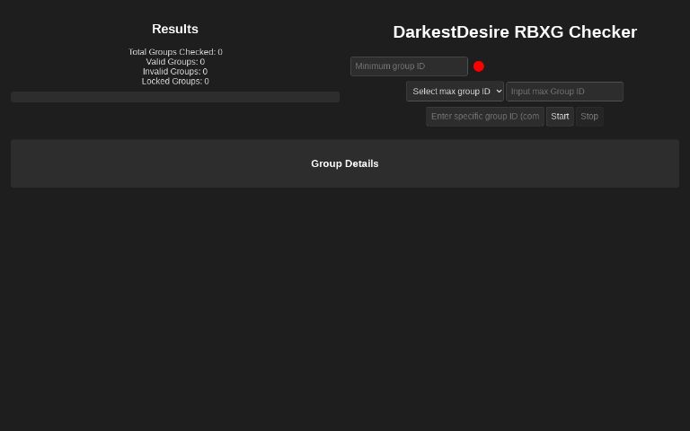 DarkestDesire RBXG Checker ― Perchance Generator