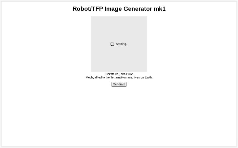Robot/TFP Image Generator mk1