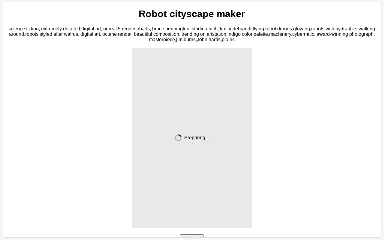 Robot cityscape maker ― Perchance Generator
