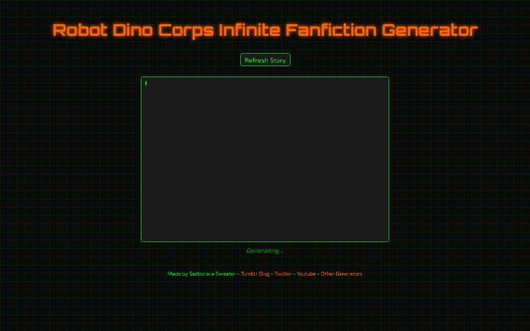 Robot Dino Corps Infinite Fanfiction Generator