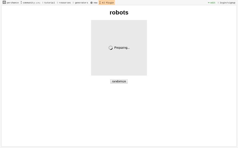 robots ― Perchance Generator