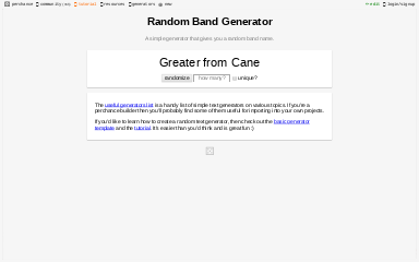 Random Band Generator