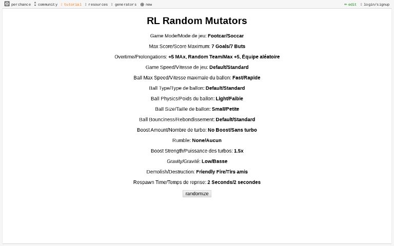 RL Random Mutators ― Perchance Generator