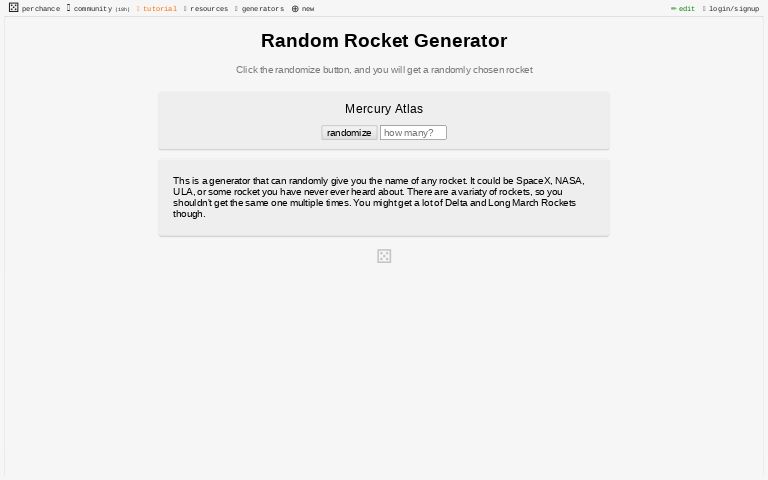 Random Rocket Generator