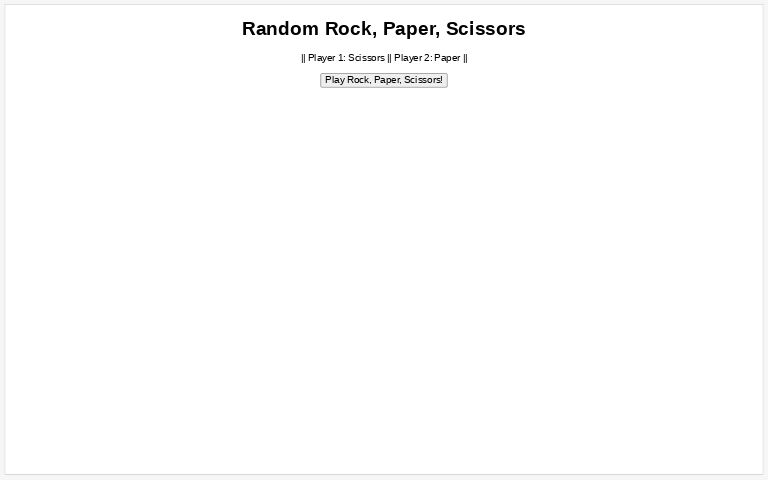 Random Rock, Paper, Scissors ― Perchance Generator