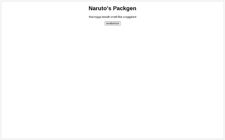 Naruto's Packgen ― Perchance Generator