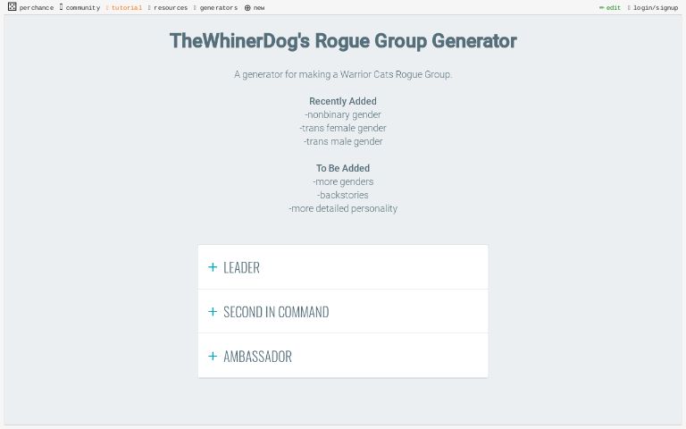 TheWhinerDog's Rogue Group Generator