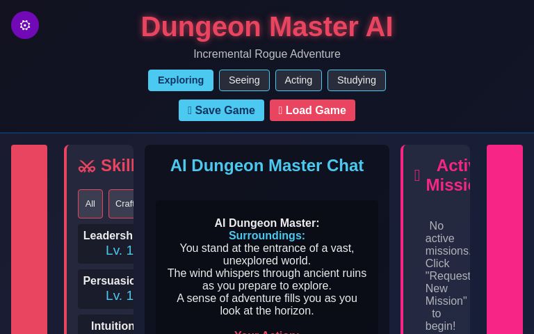 Dungeon Master AI ― Perchance Generator