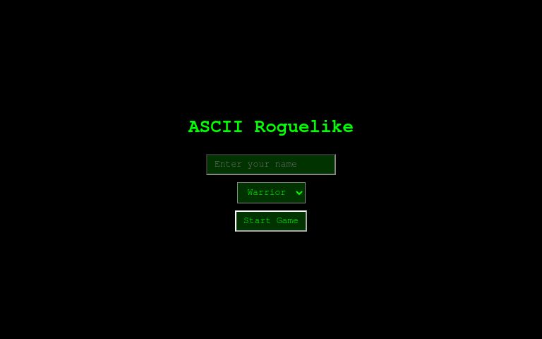 ASCII Roguelike ― Perchance Generator