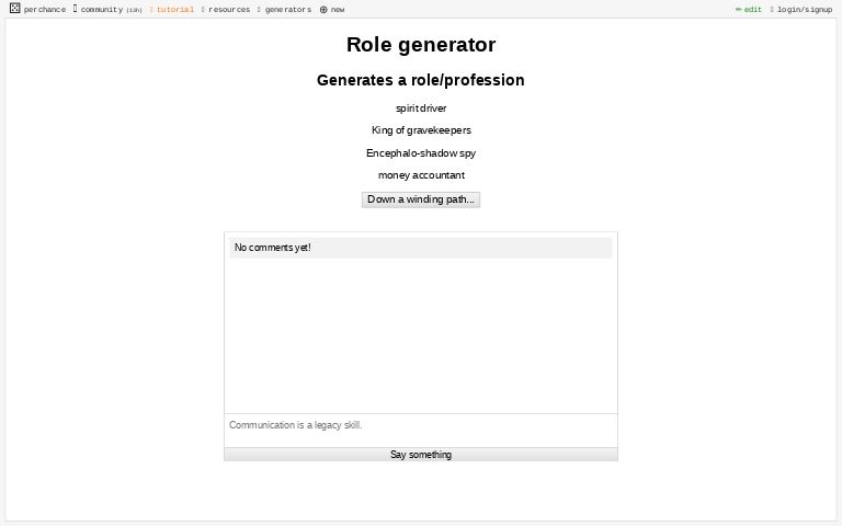 Role generator