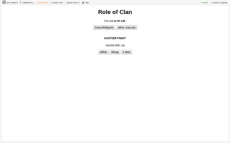 Role of Clan ― Perchance Generator