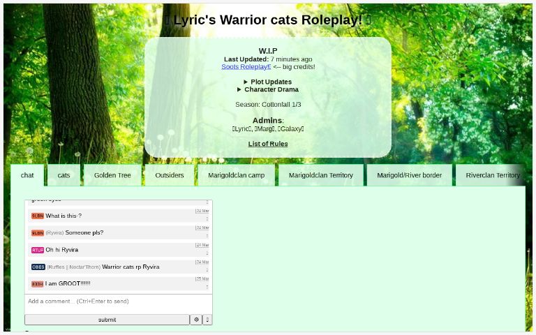 🌿 Lyric's Warrior cats Roleplay! 🌿